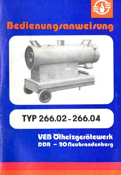 Reparaturanweisung für Sirokko Typ 266.02-04